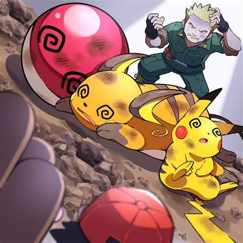 Pikachu Raichu Voltorb Dugtrio Surge And 1 More Pokemon And 1