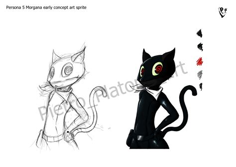 Persona 5 Morgana Early Concept Art Sprite Project By Pietroplatone On Deviantart