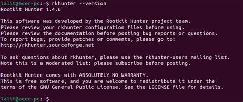 how to install and use rkhunter on ubuntu linux