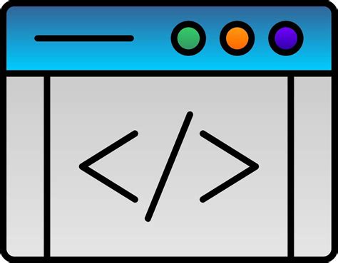 Coding Line Filled Gradient Icon 42173667 Vector Art At Vecteezy