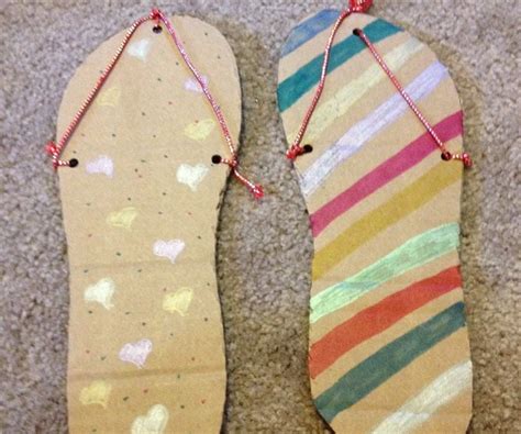Cardboard Flip Flops 6 Steps Instructables
