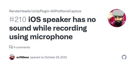 Ios Speaker Has No Sound While Recording Using Microphone Issue Renderheads Unityplugin