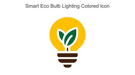 Smart Eco Bulb Lighting Colored Icon In Powerpoint Pptx Png And Editable Eps Format PPT Presentation