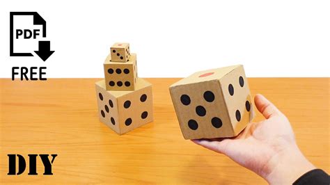 かんたん、ダンボールでサイコロの作り方 How To Make A Cardboard Dice Youtube
