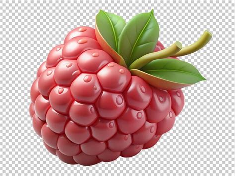 Premium Psd Raspberry White Background