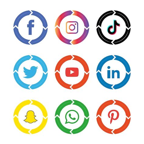 Premium Vector Social Media Icons Set Logo Vector Illustrator