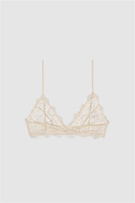 Anine Bing Lace Bra With Trim In Nude Shopstyle