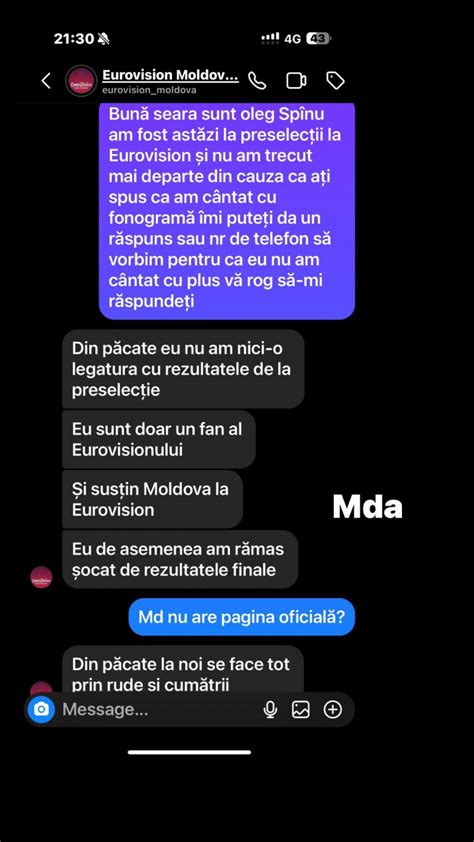 Oleg Spinu Deranjat De Decizia Juriului De La Eurovision Care A Fost Motivul Pentru Care