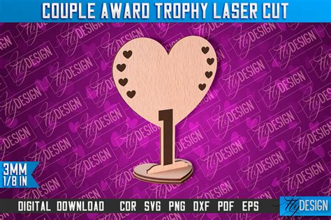 Couple Award Trophy Laser Cut Design Cnc File By Fly Design Thehungryjpeg