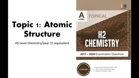 Tutorial 1 Topic Atomic Structure As Level Year 11 Equivalent