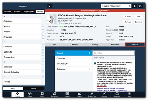 Where Can Fdc Notams Be Viewed In Foreflight Mobile Foreflight Support