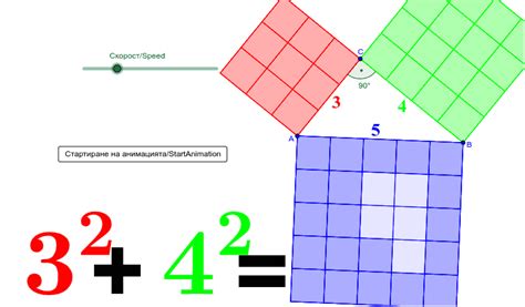 Питагорова теорема Geogebra