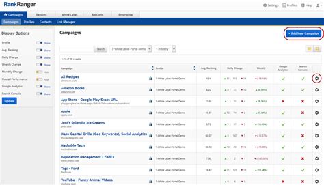 Create A Campaign And Customize Settings Rank Ranger