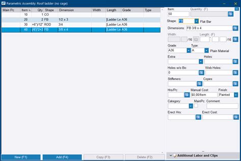 Example Parametric Assembly Roof Ladder Without Cage Tekla User