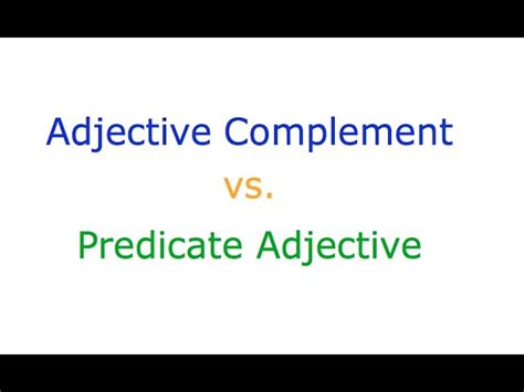 Adjective Complement Teaching Subject Verb Complements A Complete
