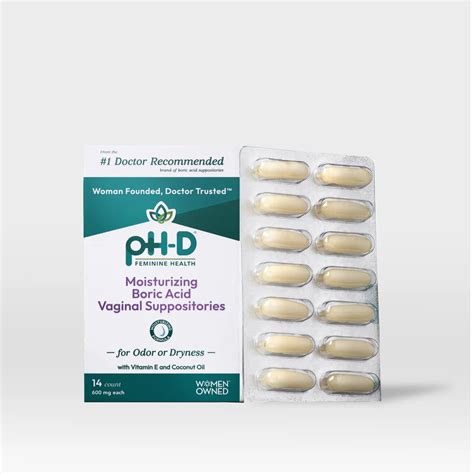 Boric Acid Vaginal Suppositories Ph D Feminine Health