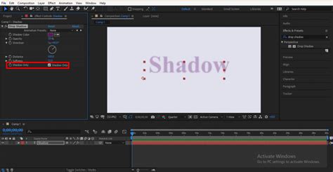 Drop Shadow In After Effects Animating Model Using Shadow Effects