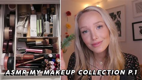 ASMR Makeup Collection Show And Tell Tapping Whispers Lid Sounds