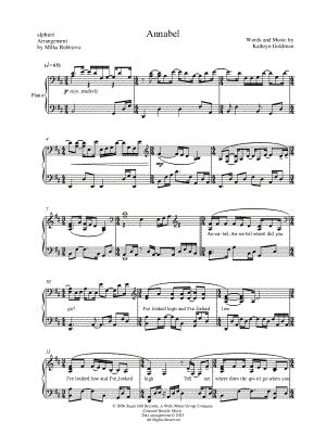 Annabel Sheet Music 1 Arrangement Available Instantly Musicnotes
