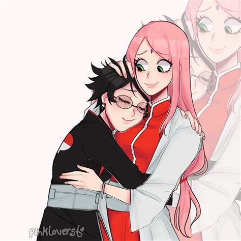 Two Anime Characters Hugging Each Other In Front Of A White Background