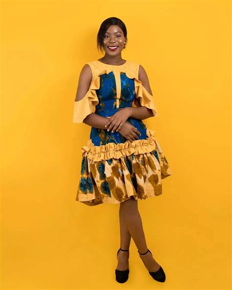 Categories Of Ankara Cold Shoulder Dress Casual For Women Od9jastyles