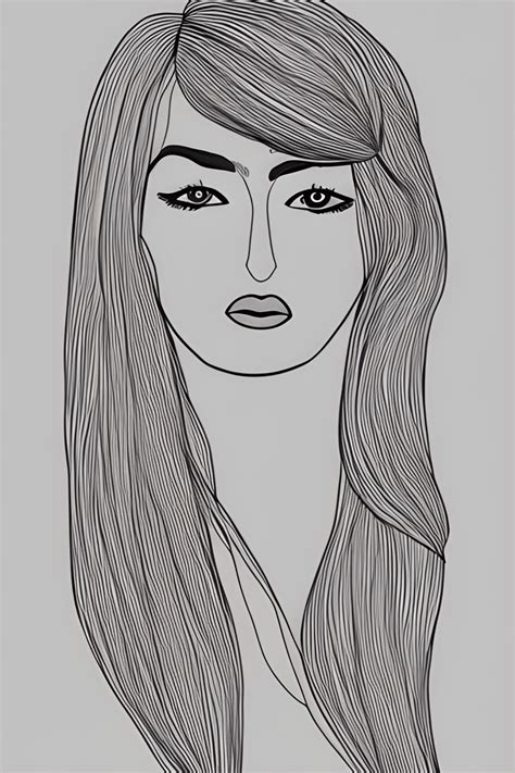 Minimalist Woman Line Art · Creative Fabrica
