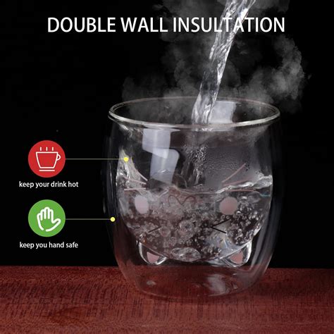 Pahare Termorezistente Pisici Model Ezgetop® Pereti Dubli Sticla Termorezistenta Borosilicata