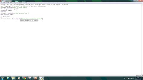 Python 33 Lesson 2 Datatype Using Inputs And Data Types Youtube