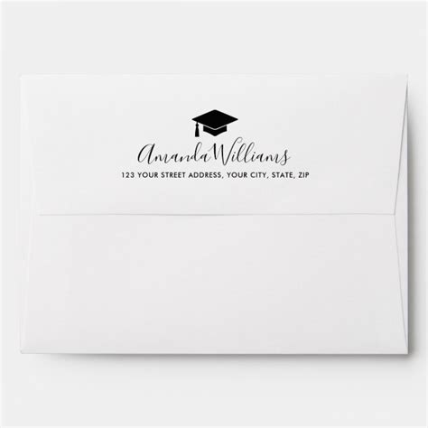 Elegant Graduation Envelopes With Custom Color Cap Zazzle