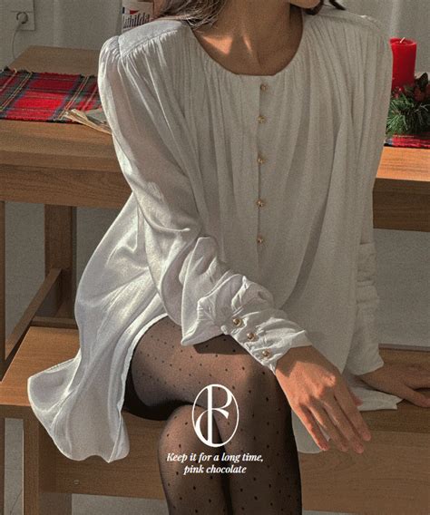 [고퀄 연말룩 ]실크 실키 새틴 셔링 금장 콩단추 버튼 루즈 미니 원피스 셔츠 블라우스 에이블리