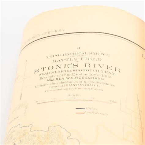 Civil War Atlas With Reproduction Lithographic Maps Ebth