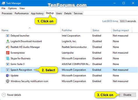 Enable Or Disable Run Speech Recognition At Startup In Windows