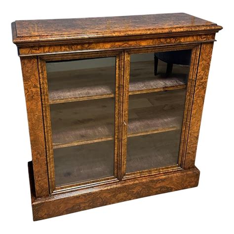 Small Antique Bookcase In Walnut 1890s Chairish