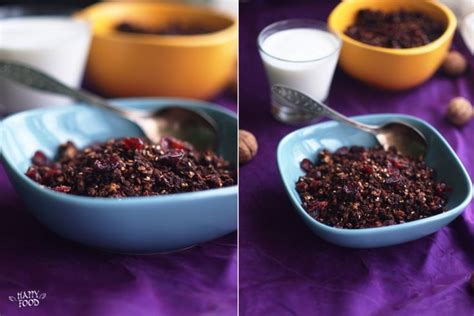 Брутальная гранола с горьким шоколадом кофе клюквой и орехами Food