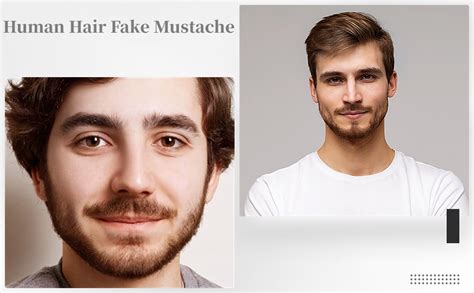 Realistic Human Hair Fake Mustache Beard Goatee Brown Entertainment