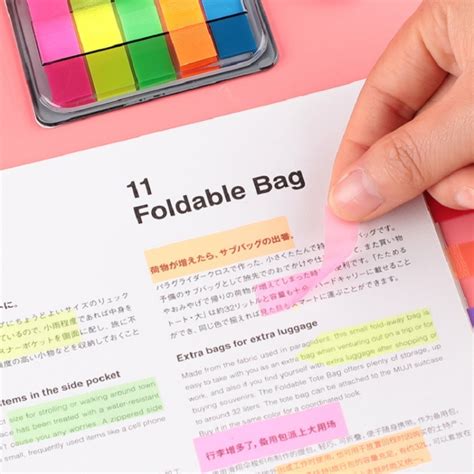 11 Pcs 형광 투명 작은 스티커 참고 표시기 레이블 색인 스티커 사양 7662 한 팩