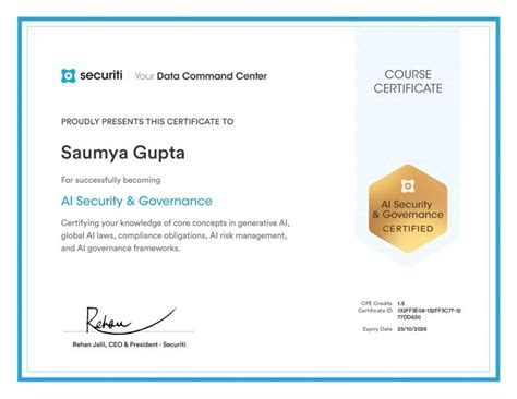 Infosys Governance Certification Saumya Gupta