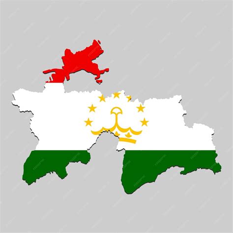 Premium Vector Map With National Flag