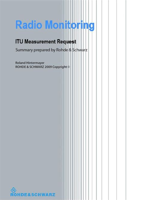 Pdf Radio Monitoring Itu Measurement Request 1 Dokumentips