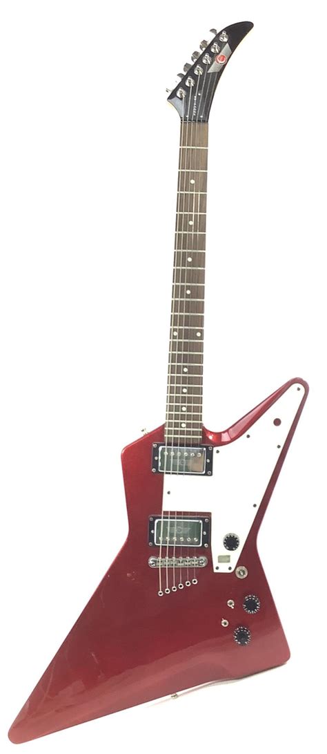 Lot Epiphone Red Sparkle Explorer Electric Guitar