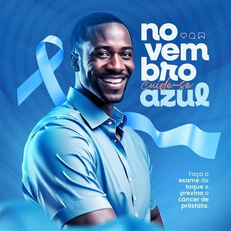 Mês De Novembro Azul Para Combater O Câncer De Próstata Psd Premium