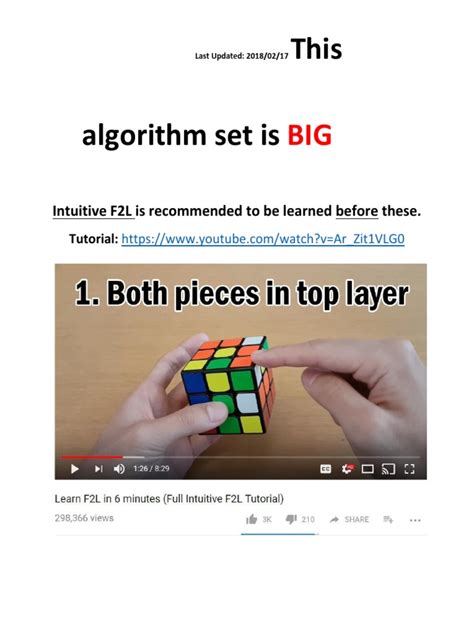 Best F2l Algorithms Pdf Theoretical Computer Science Computer Programming