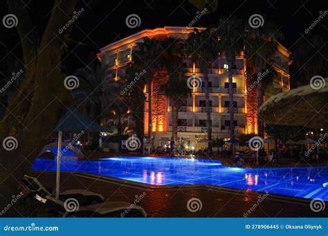 Alanya - Turkey - JUL 01, 2021: Hotel Utopia Resort and Residence Night ...