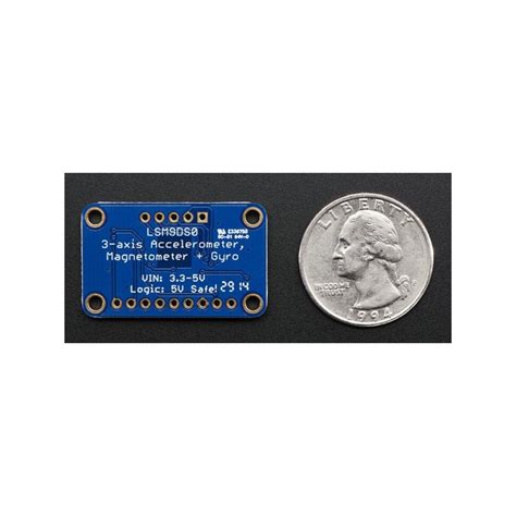 adafruit lsm9ds0 9dof imu 3 axis accelerometer botland robotic shop