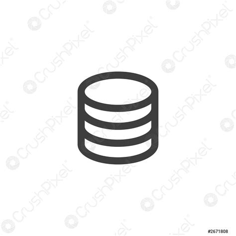 Database Server Isolated Flat Web Mobile Icon Stock Vector