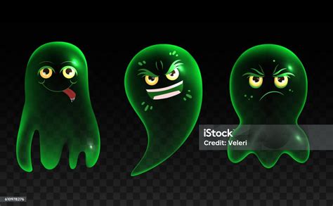 투명 만화 유령을 설정합니다 공포 무서움에 대한 스톡 벡터 아트 및 기타 이미지 공포 무서움 공휴일 귀신 Istock