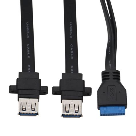 Akublt แผงสกรูยึดสายเมนบอร์ด2 Usb Usb 30คู่ Usb ตัวเมียถึง20ขาเมนบอร์ด
