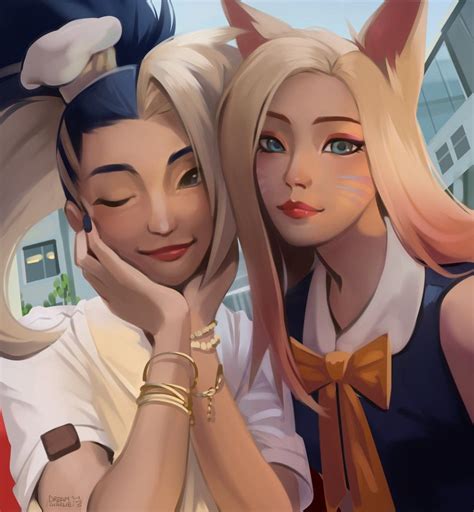 Dreamcharlie Kda Ahri And Akali League Of Legends Ahri Lol Matching Profile Pictures