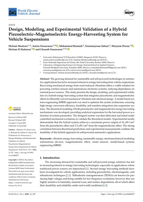 Pdf Design Modeling And Experimental Validation Of A Hybrid Piezoelectric Magnetoelectric