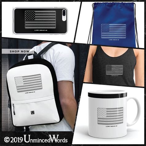 The American Ascii Flag Unminced Words